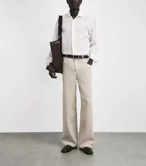 Isaia Cotton Stripe Mix Shirt