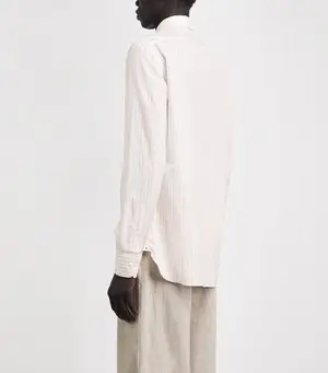 Isaia Cotton Stripe Mix Shirt
