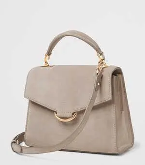 ASPINAL OF LONDON Midi Suede Mayfair 3 Top-handle Bag