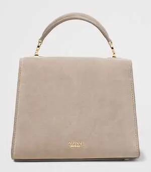ASPINAL OF LONDON Midi Suede Mayfair 3 Top-handle Bag