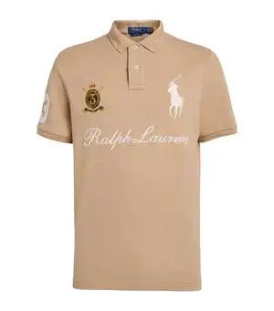 Polo Ralph Lauren Mesh Signature Logo Polo Shirt - Beige