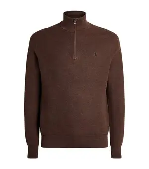 Polo Ralph Lauren Cotton Half-zip Sweater - Brown