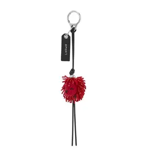 Loewe Lion Head Charm - Red