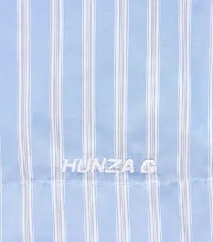 Hunza G Cotton Stripe Drawstring Shorts - Blue