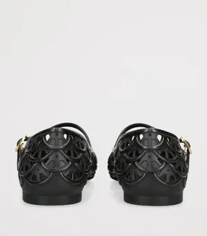 Valentino Garavani Ondette Ballet Flats With Scalloped Perforations