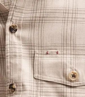 Isaia Cashmere-linen Check Overshirt