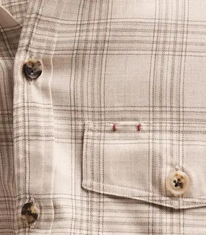 Isaia Cashmere-linen Check Overshirt