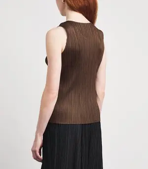 Issey Miyake Sleeveless Pleated Tank Top
