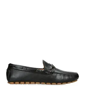 Valentino Garavani Leather Fastaway Loafers