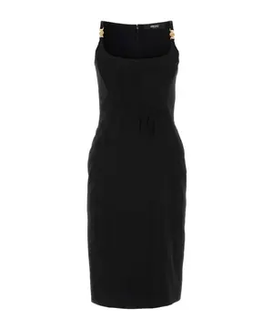 Versace Sleeveless Stretched Dress - Black