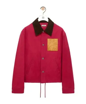 Loewe Workwear Patch Detail Jacket - Red