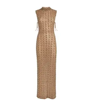 Rachel Gilbert Embellished Indi Gown - Gold