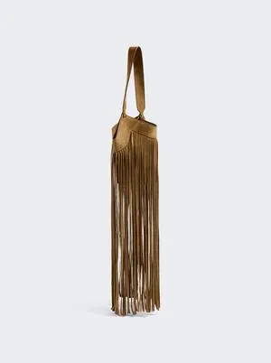 Khaite Lotus Nano Fringe Tote Mud