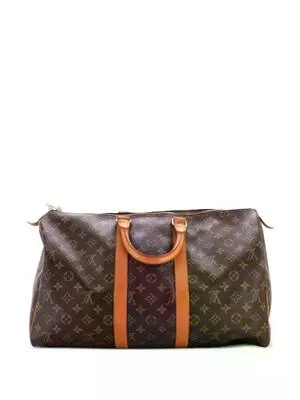 LOUIS VUITTON Keepall 45 Monogram Canvas Satchel - Brown