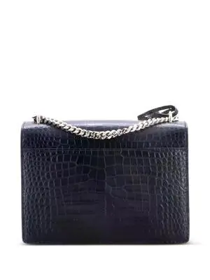 Saint Laurent Medium Croc Effect Leather Crossbody Bag
