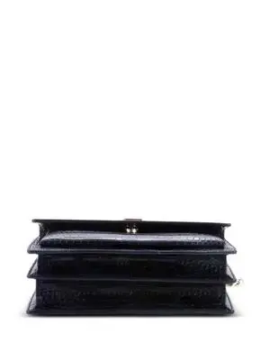 Saint Laurent Medium Croc Effect Leather Crossbody Bag
