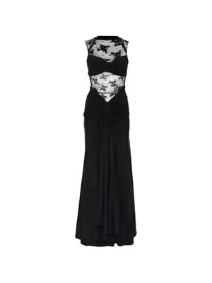 BABYLON Sleeveless Lace Detail Maxi Dress