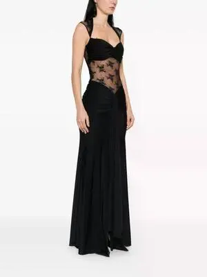 BABYLON Sleeveless Lace Detail Maxi Dress