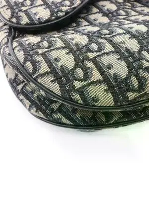 Dior Off-white Oblique Canvas Saddle Shoulder Bag