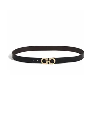 FERRAGAMO Gancini Adjustable Double-sided Belt