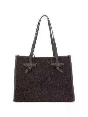 MARCELLA CLUB Bouclé-effect Tote Bag - Brown