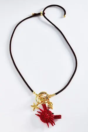 BAMBOLEIRA Senda Adjustable Cord Charm Necklace