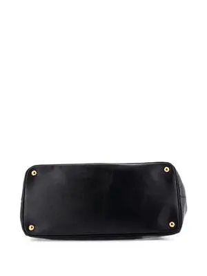 Prada Saffiano Leather Open Tote Bag - Black