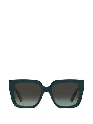 Moschino Square Frame Sunglasses With Logo Plaque - Green