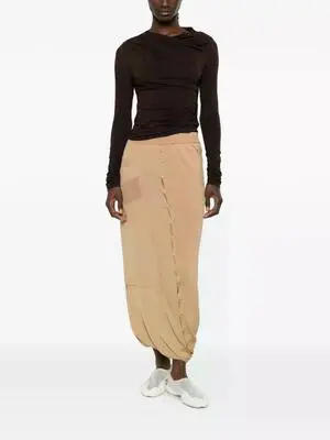 ROT Trap Button-up Wool Midi Skirt