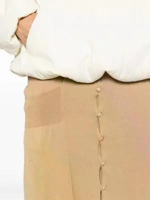 ROT Trap Button-up Wool Midi Skirt