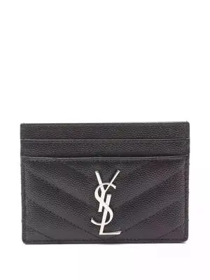 Saint Laurent 2020s Monogram Card Case - Black