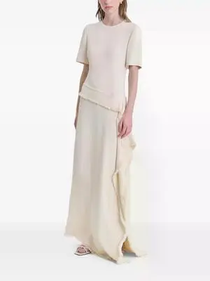 FFORME Jaune Frayed Crepe Dress