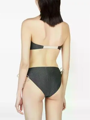 ST. AGNI Striped Bandeau Bikini Top