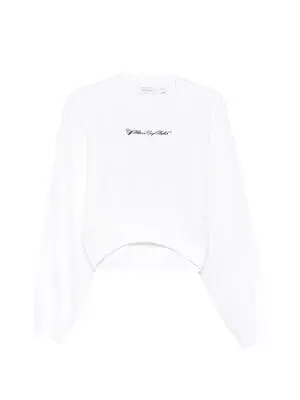 Off-White Cropped Sweater With Arrows Motif