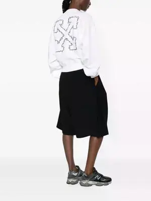 Off-White Cropped Sweater With Arrows Motif