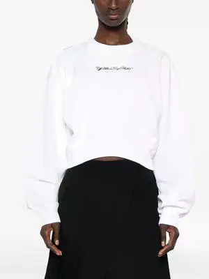 Off-White Cropped Sweater With Arrows Motif