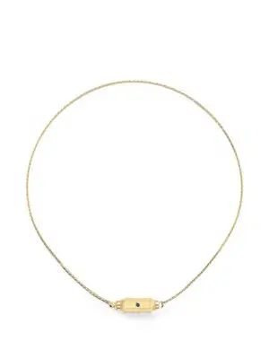 MARIE LICHTENBERG Micro Coco Sapphire Locket Necklace