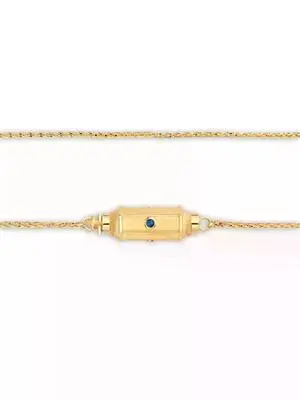 MARIE LICHTENBERG Micro Coco Sapphire Locket Necklace