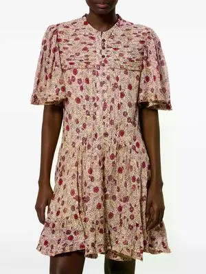 MARANT ETOILE Daynia Dress Ecru Floral Print