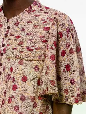 MARANT ETOILE Daynia Dress Ecru Floral Print