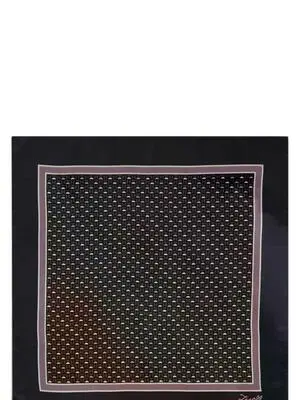 Zegna Geometric-print Silk Pocket Square