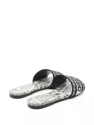 Dior Dway Canvas Slide Sandals