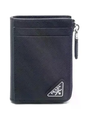 Prada 2020s Saffiano Triang Card-case Coin Purse