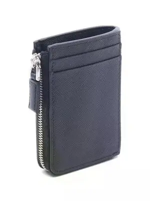 Prada 2020s Saffiano Triang Card-case Coin Purse