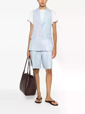 Peserico Single-breasted Linen Waistcoat