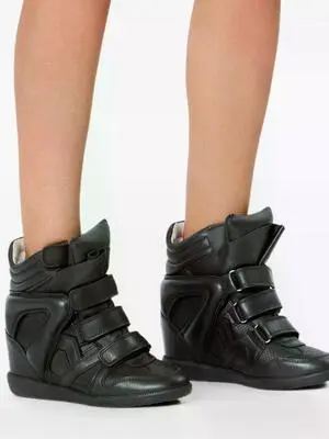 Isabel Marant Étoile Bekett Perforated Leather Sneakers - Black