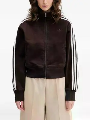 Adidas Firebird Track Jacket With Embroidered Logo - Brown