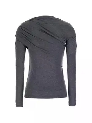 MARANT ETOILE Asymmetric Draped Panel Jersey Top