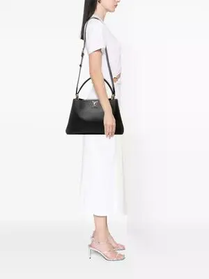 LOUIS VUITTON Capucines Souple Gm Satchel - Black
