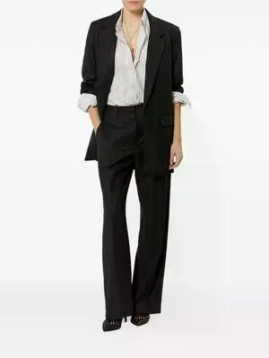 Isabel Marant Étoile Noanda Plaid Virgin Wool Trousers - Grey